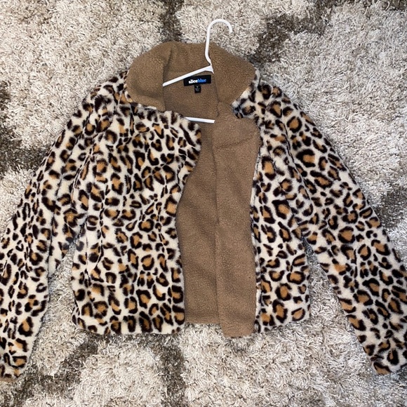 Alice Blue | Jackets & Coats | Leopard Print Teddy Jacket | Poshmark